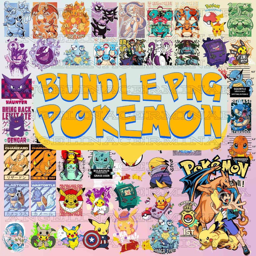 Pokemon Sublimation Design, Pokemon Png, Anime Design Png, Poke Bundle ...