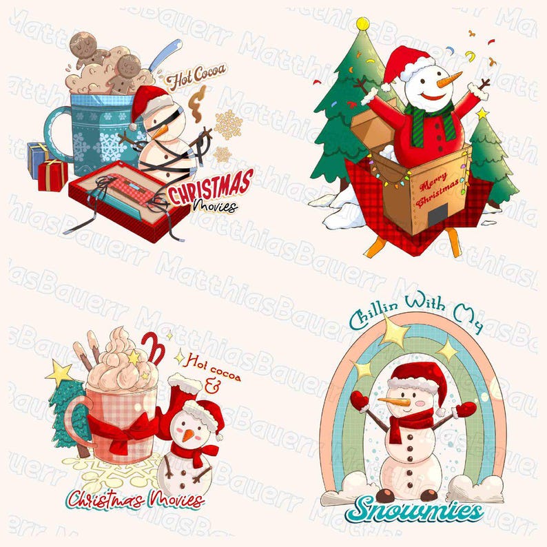 Retro Christmas PNG Bundle, Christmas Png, Pink Chirstmas, Santa Png ...