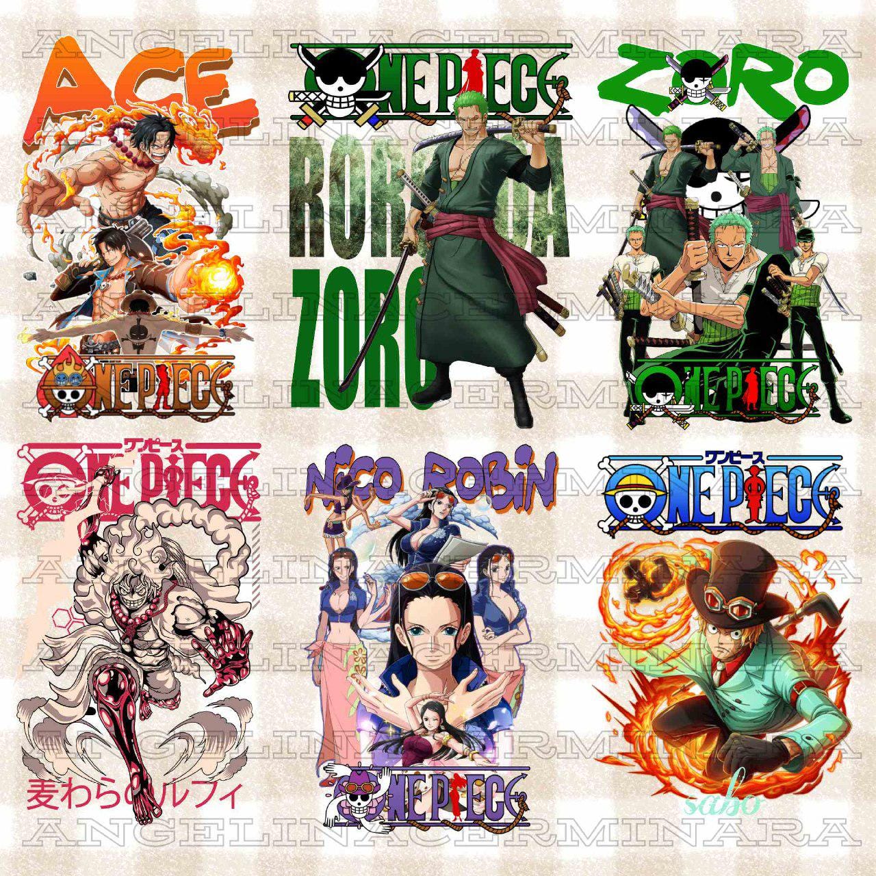 50 One Piece Designs Bundle, Anime Art, Instant Download, High-quality ...