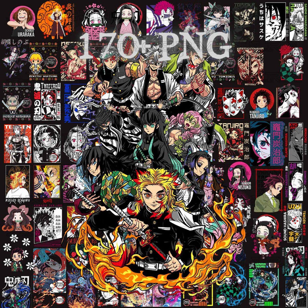 Paquete de diseños Demon Slayer png, Kimetsu no Yaiba png, Anime png ...