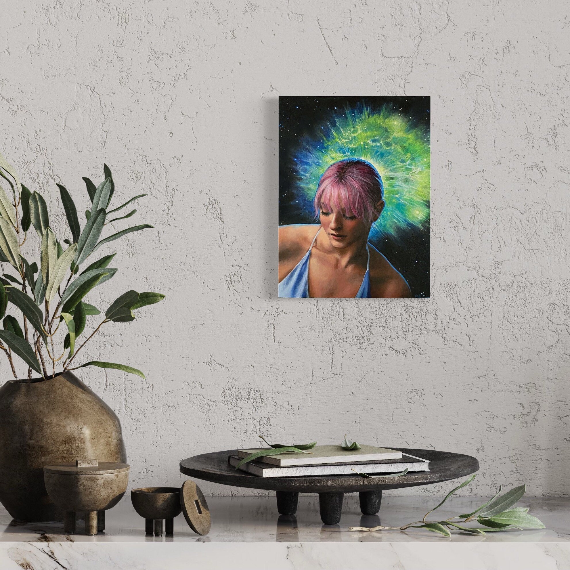 Halo Nebula—portrait, Nebula Painting, Star Art, Imaginative Realism ...
