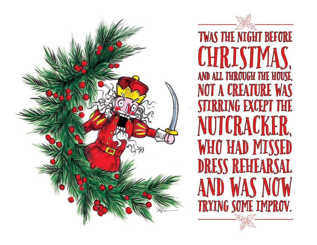 Nutcracker Improv brush Pen Art, Christmas Art, Nutcracker Ballet ...