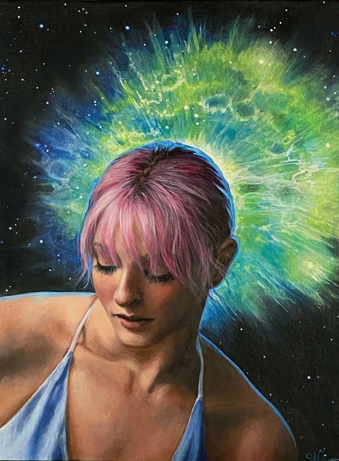 Halo Nebula—portrait, Nebula Painting, Star Art, Imaginative Realism ...
