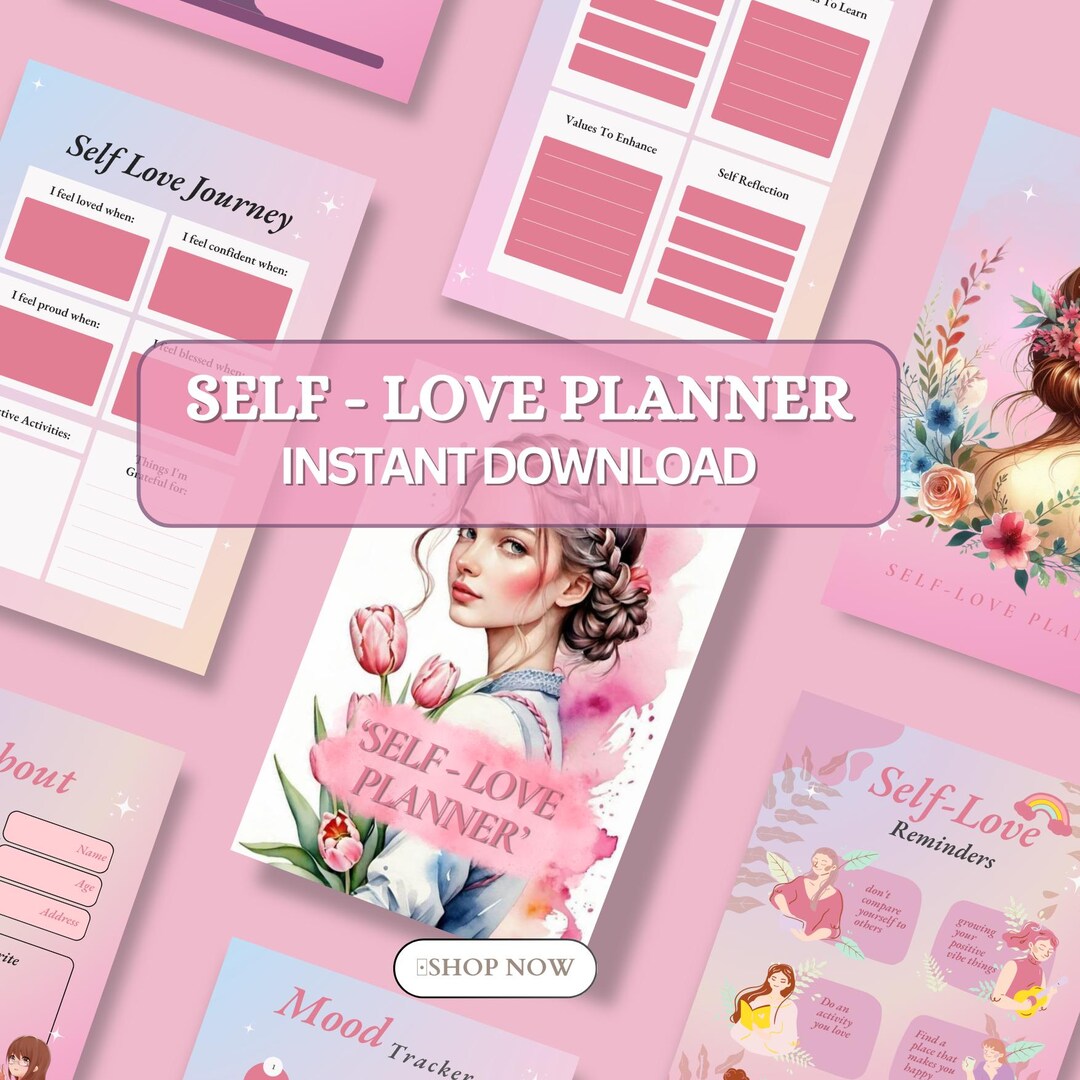 SELF LOVE PLANNER, Printable / Editable, Digital Download - Etsy