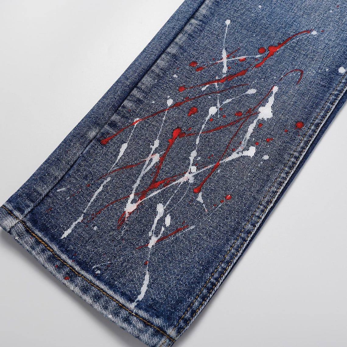 Chrome Hearts-inspired High Rise Jeans Vintage Men's Denim With Cross Patches, Premium ...