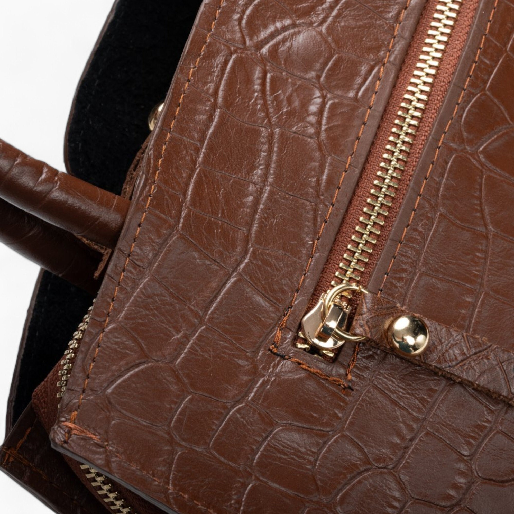 Brown V-shaped Leather Handbag - Classic Elegance With Modern Flair - Etsy