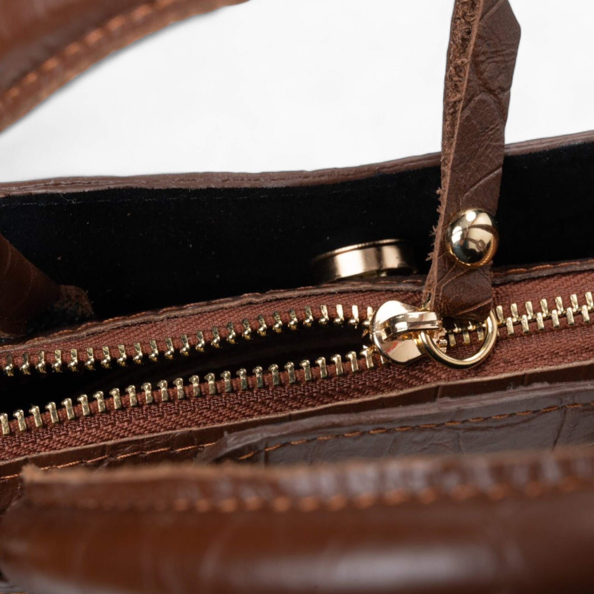Brown V-shaped Leather Handbag - Classic Elegance With Modern Flair - Etsy