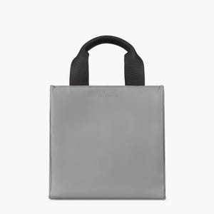 Small Leather Tote Bag in Gray – Compact, Functional, and Stylish - Etsy