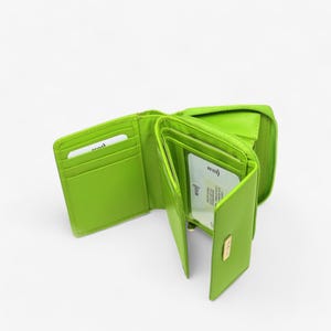 Stylish Green RFID Leather Wallet for Secure Essentials - Etsy