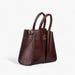 Bordeaux Leather Handbag With V-shape – Handcrafted Elegance and ...