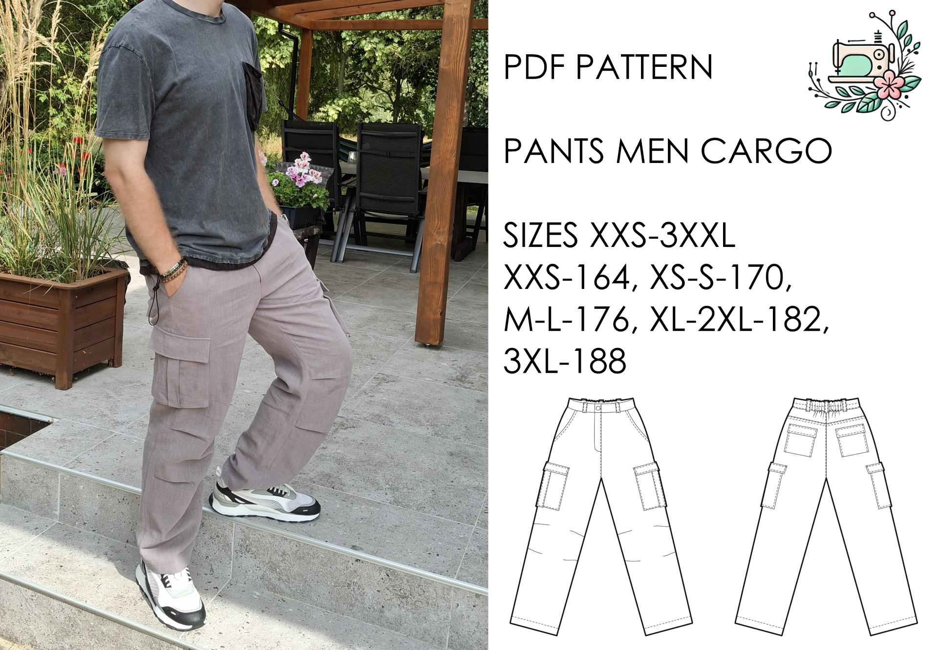 The Cargo Pants PDF Sewing Pattern/ Men Pants Pattern/ Sewing Pattern ...