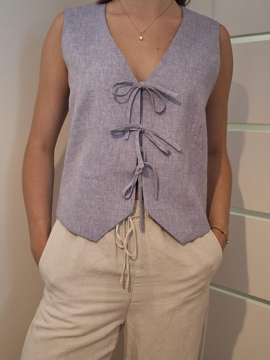 VEST PDF Sewing Pattern/pdf Vest Pattern Sewing/tie Top Pattern Sewing ...