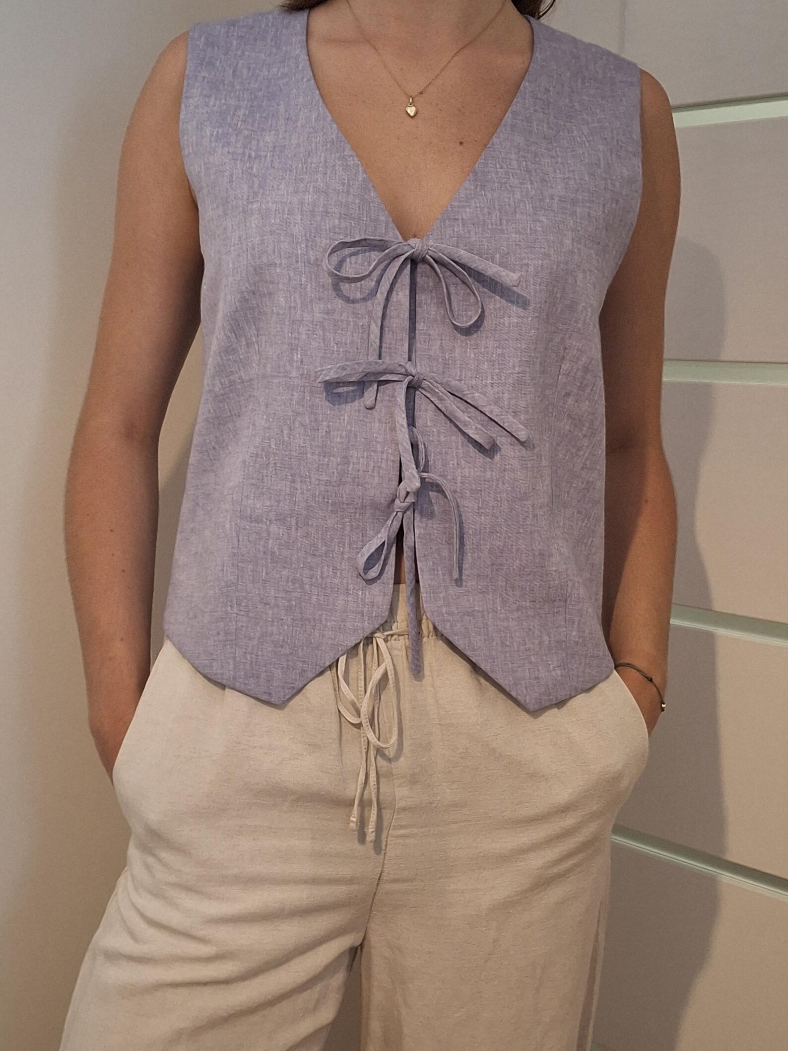 VEST PDF Sewing Pattern/pdf Vest Pattern Sewing/tie Top Pattern Sewing ...