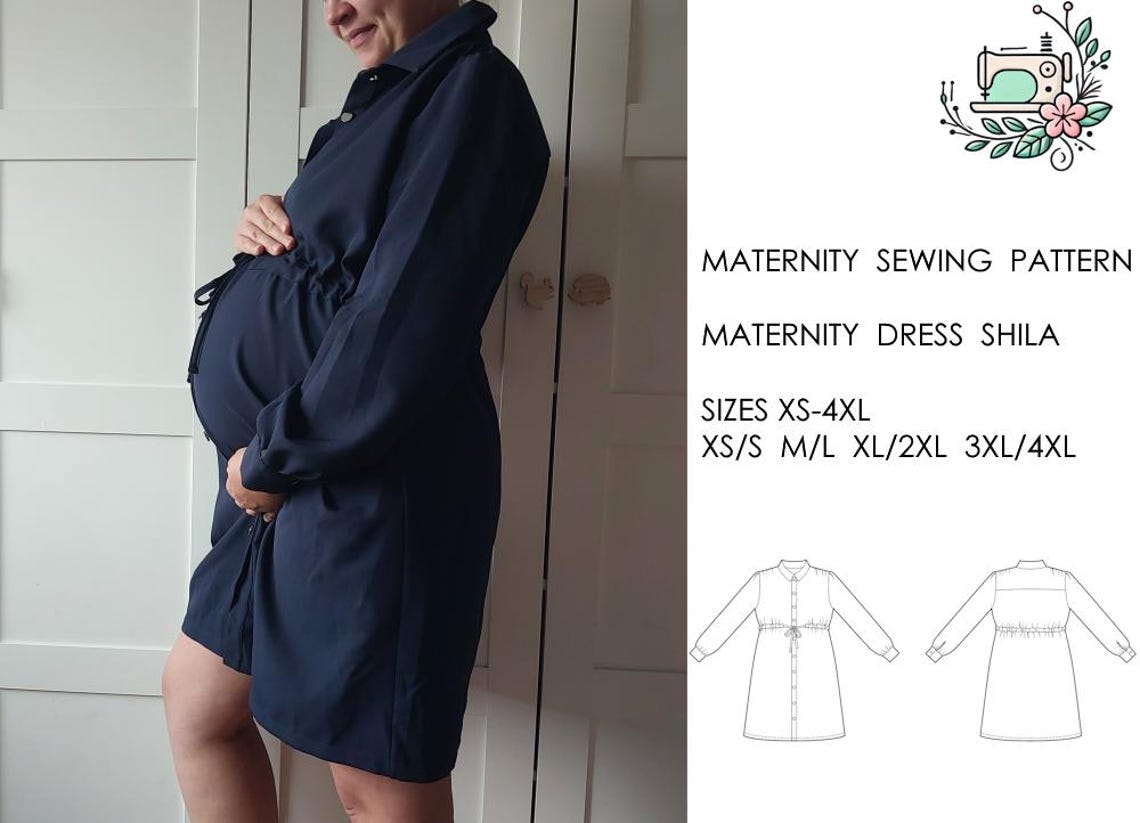 Maternity Dress PDF Sewing Pattern/pdf Dress Pregnancy Pattern Sewing ...