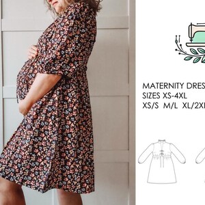 Maternity Dress PDF Sewing Pattern /pattern Sewing Pregnancy Dress ...