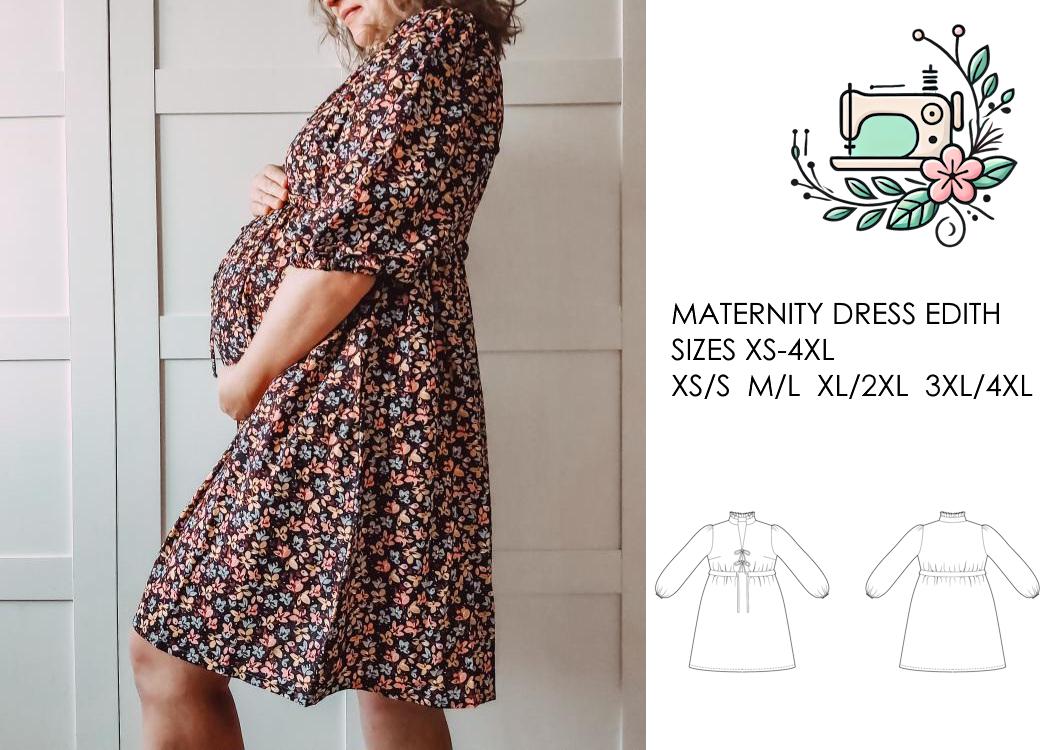 Maternity Dress PDF Sewing Pattern /pattern Sewing Pregnancy Dress ...
