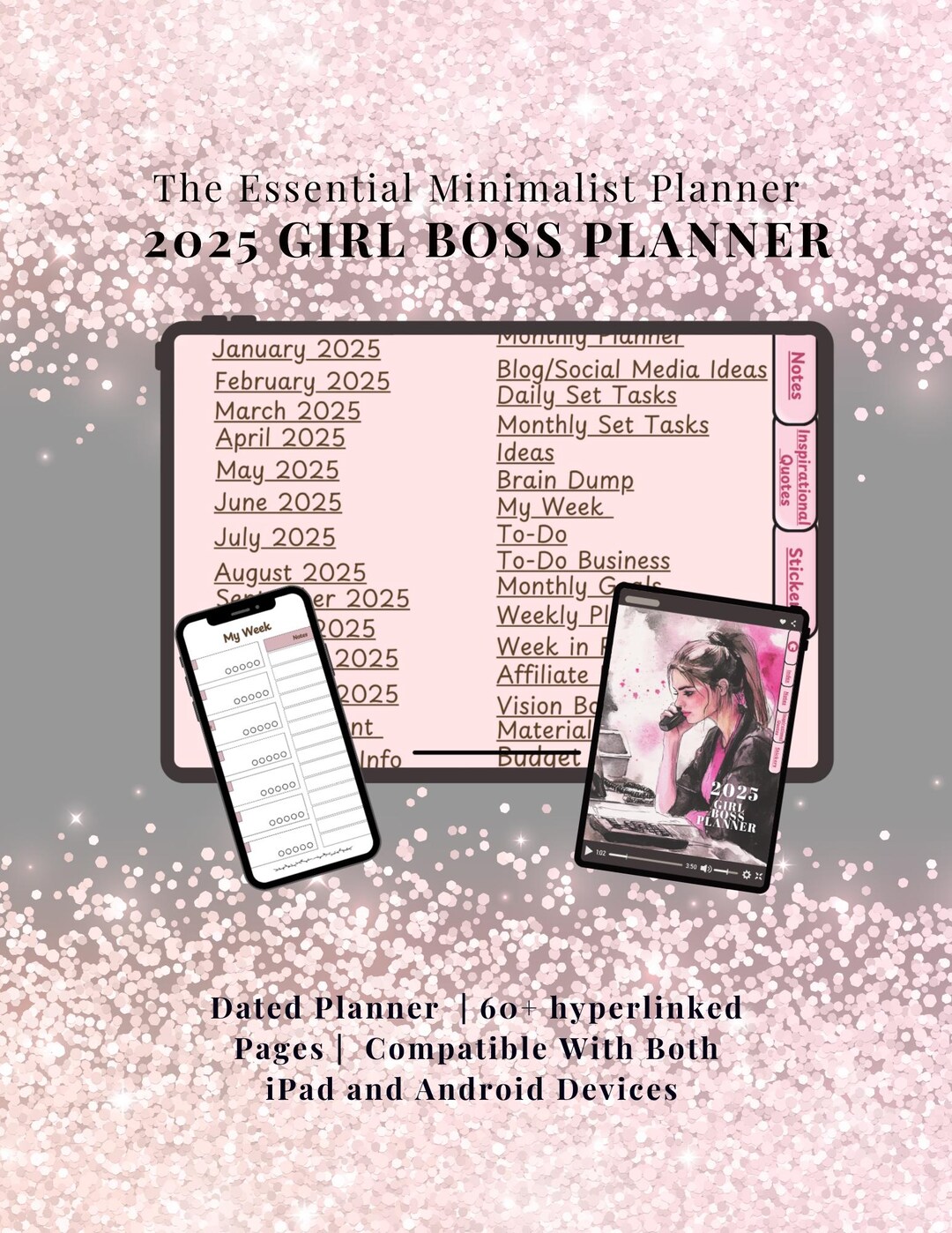 Girl Boss Planner Template, Career Woman Planner 2025, Lady Boss ...