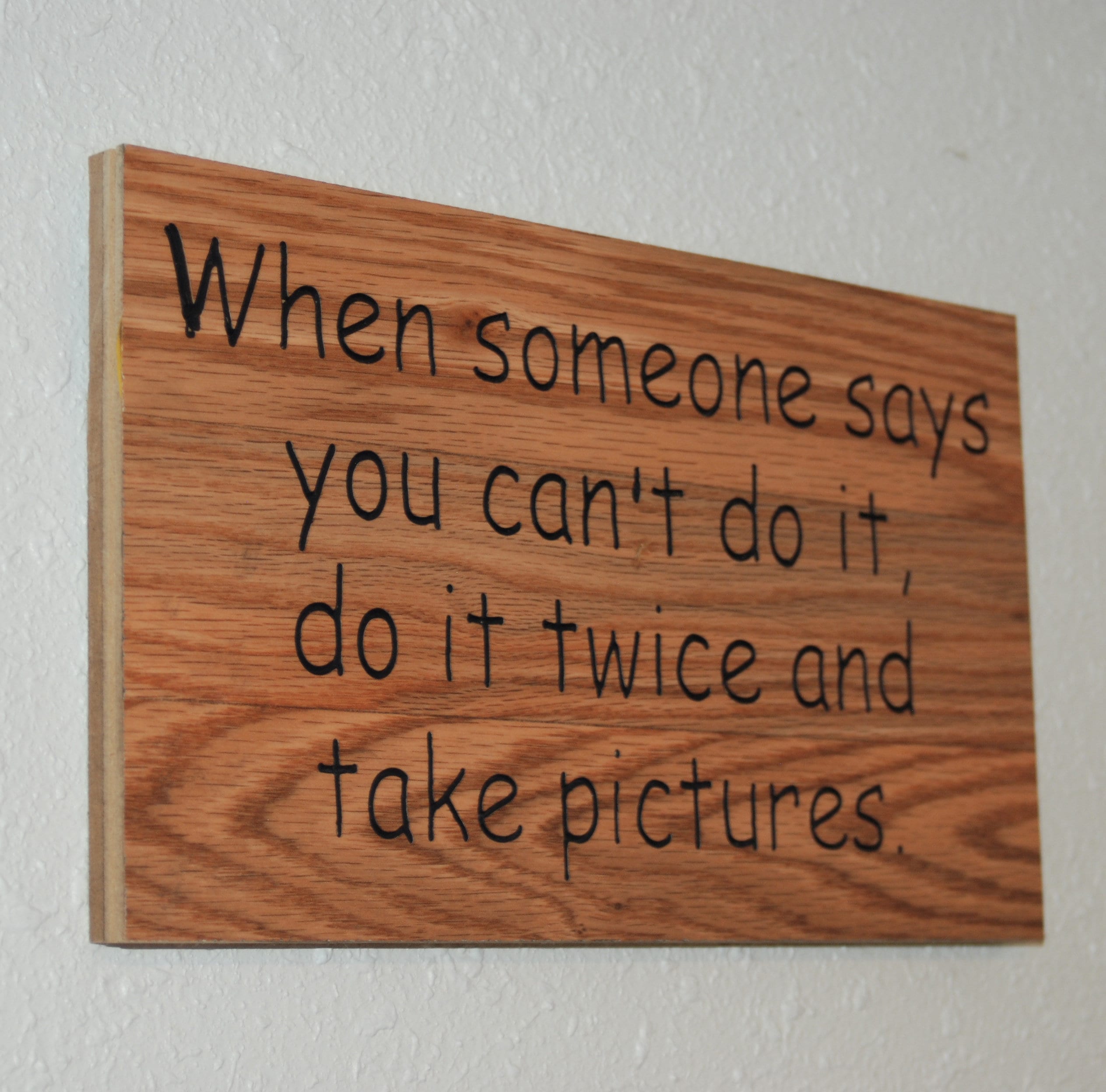 When Someone Says You Can't Do It, Do It Twice and Take Pictures. Hand ...