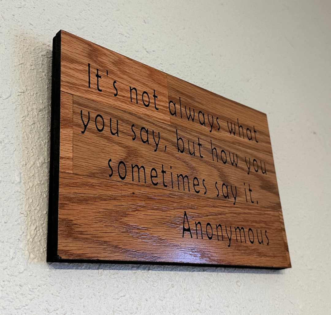 It's Not Always What You Say, but How You Sometimes Say It. Anonymous ...