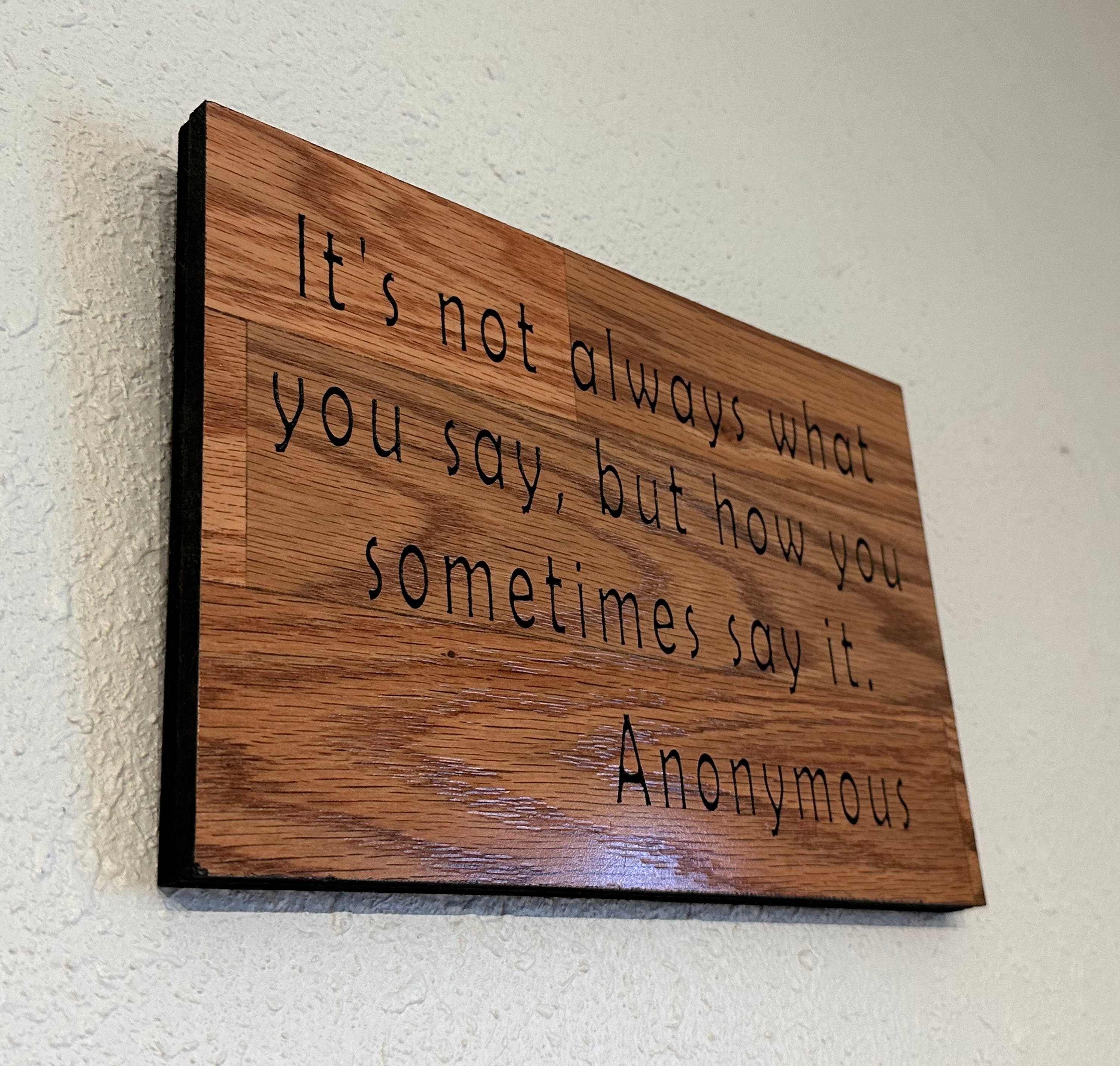 It's Not Always What You Say, but How You Sometimes Say It. Anonymous ...