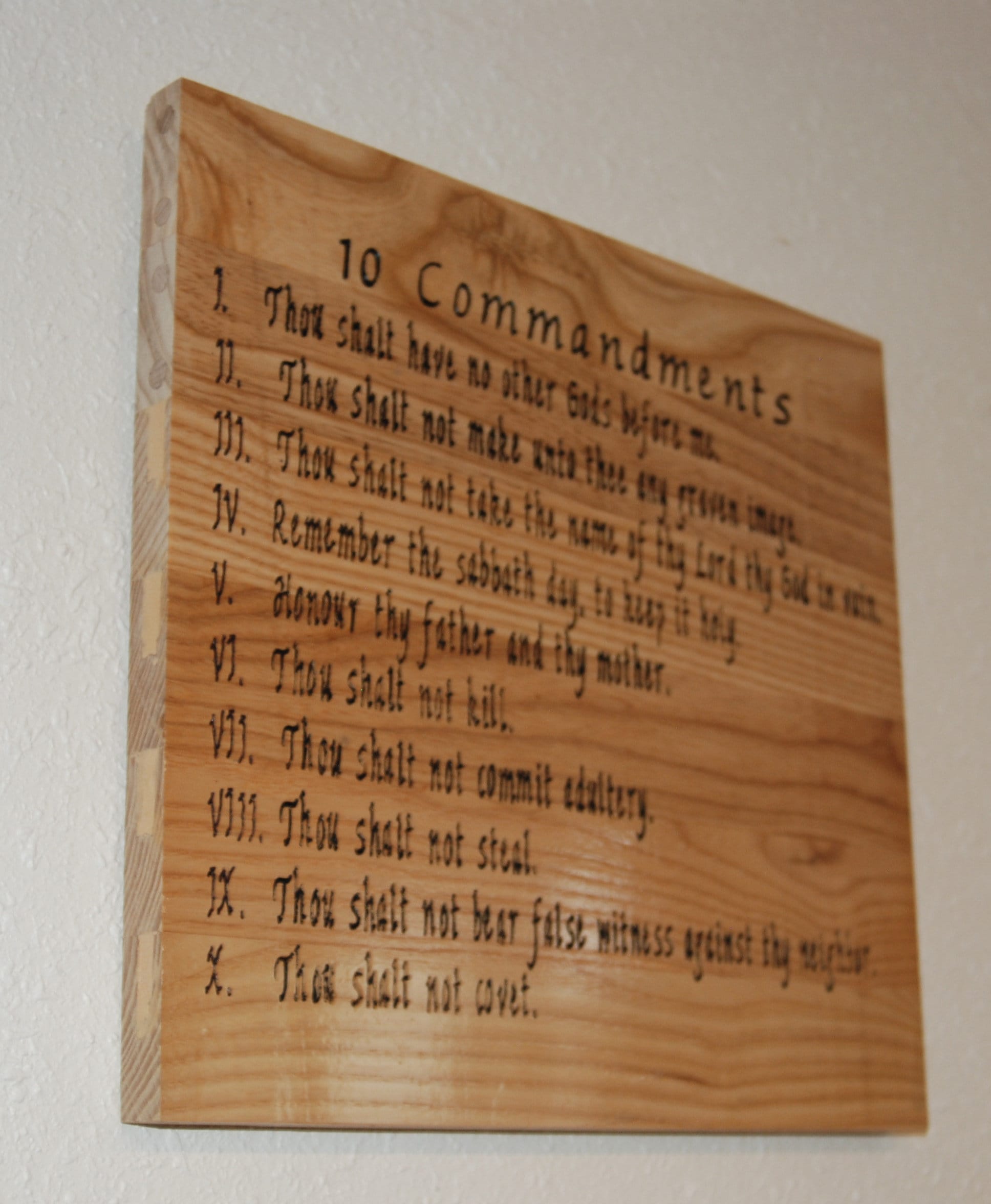 The 10 Commandments. Hand Painted Carved Hardwood. 23067 - Etsy