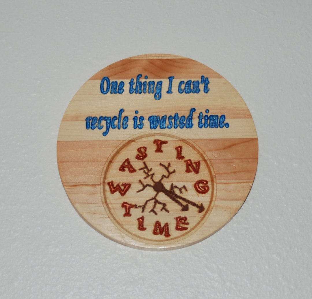 Wasted Time - Wasting Time Clock Face - Hand Painted Wooden Plaque ...