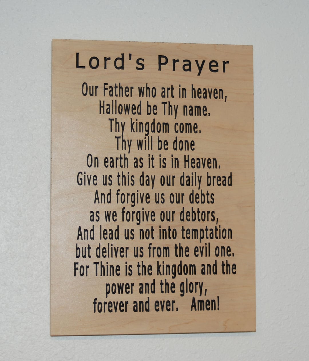 The Lord's Prayer - Words to the Lords Prayer - Hand Painted Wooden ...
