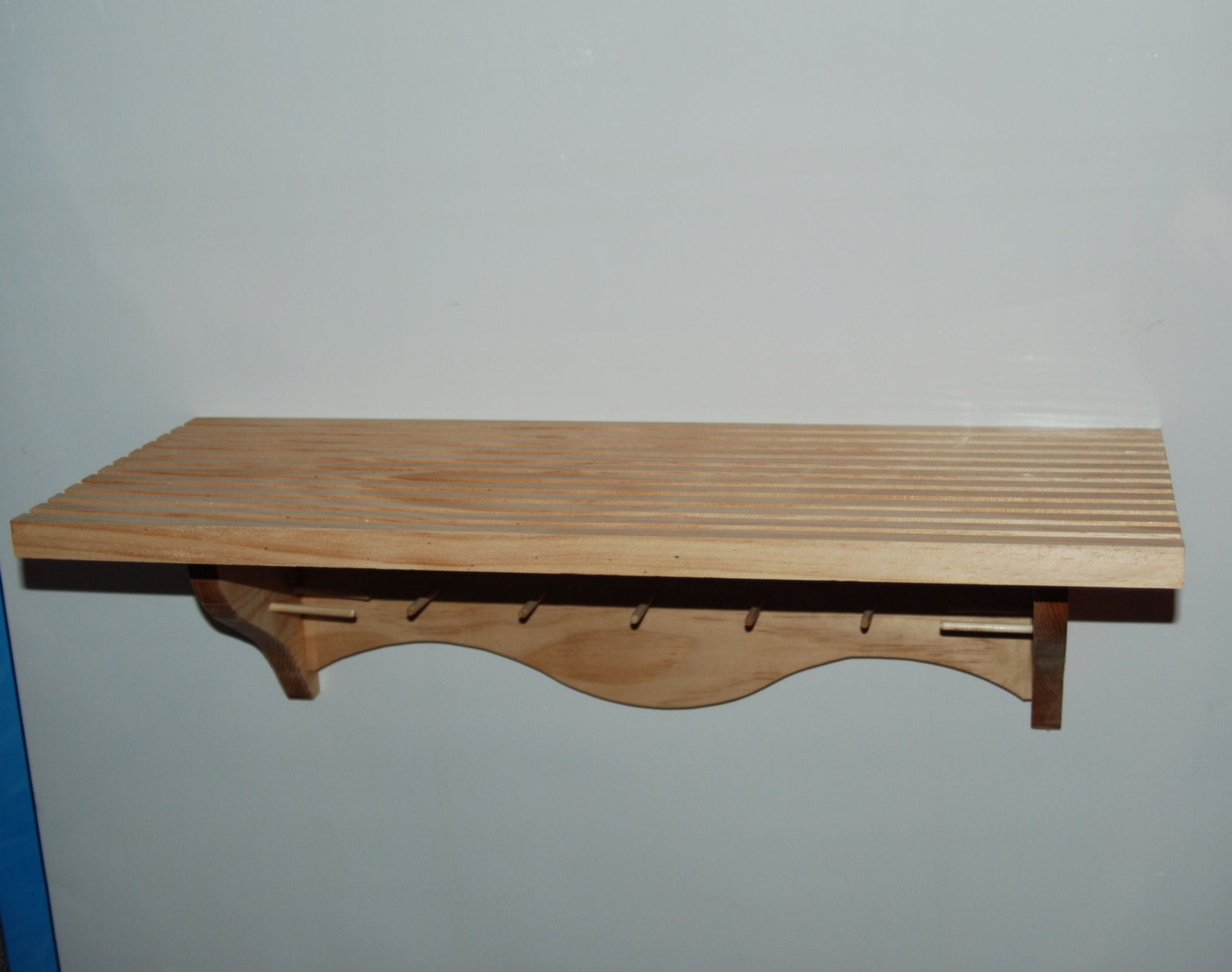 Quilting Ruler Guide Rack on Shelf With Pegs 22 X 9 Made to Order - Etsy