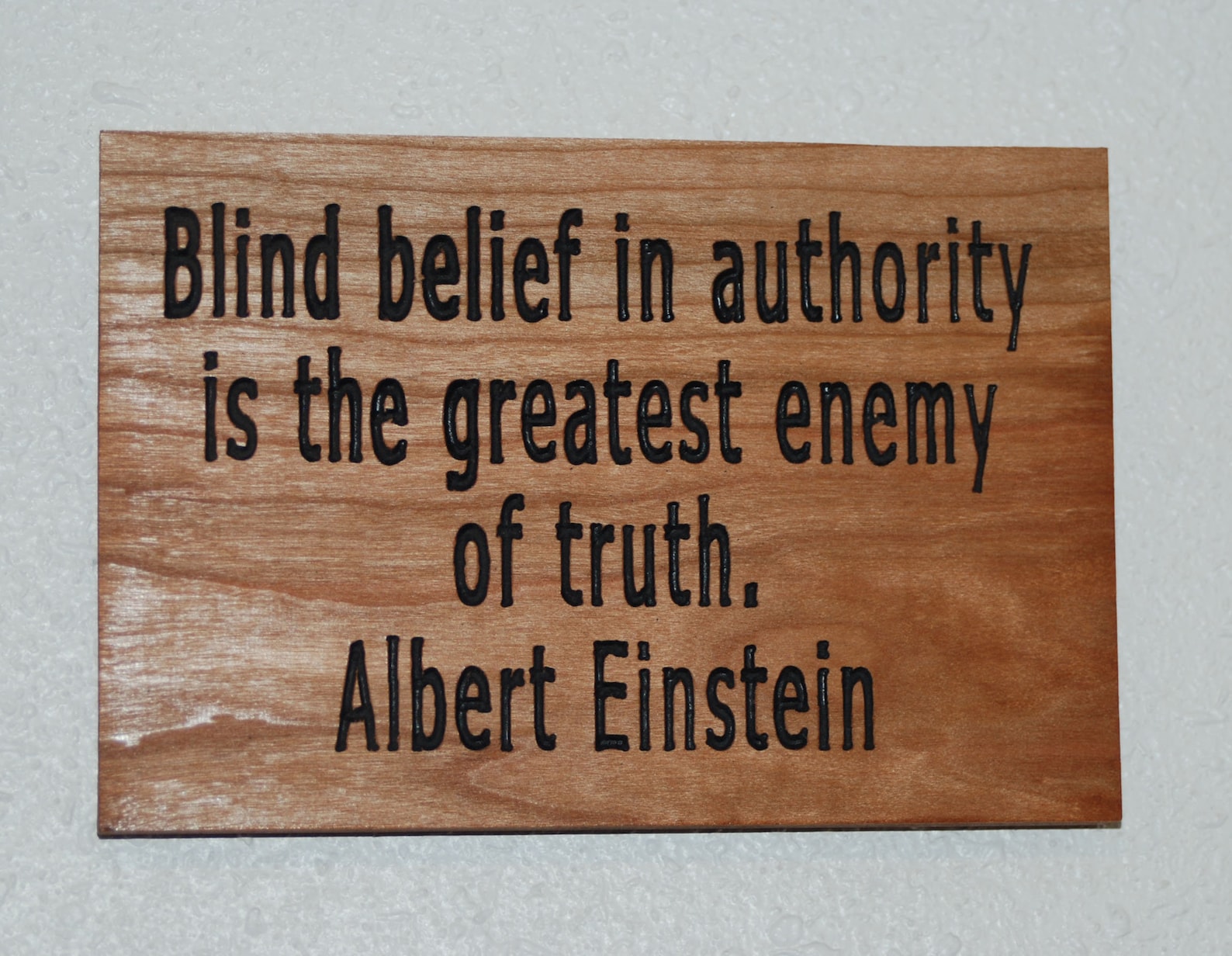 Blind Belief in Authority is the Greatest Enemy of Truth. Albert ...