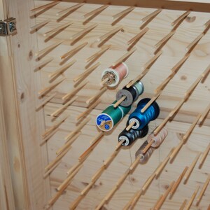 Thread Spool Rack 24024 - Enclosed Cabinet With 127 Long Pegs - Sewing ...