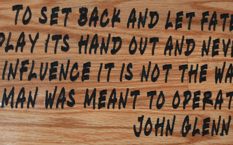 To Set Back and Let Fate Play Its Hand Out and Never Influence It is ...