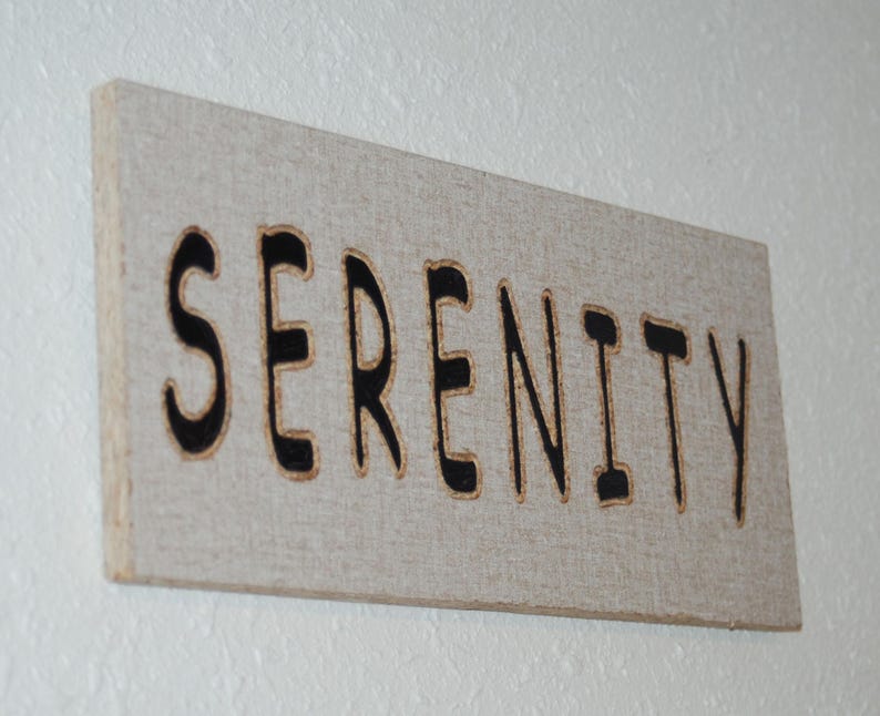 SERENITY - Hand Painted Carved Plaque. 24198 - Etsy