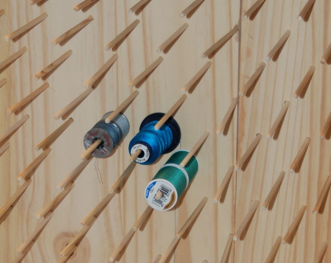 Thread Spool Rack - Enclosed Cabinet With 136 Long Pegs - Sewing ...