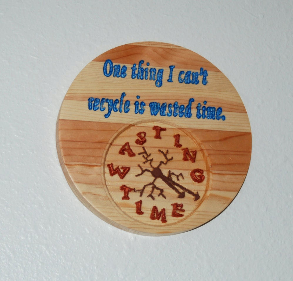 Wasted Time Wasting Time Clock Face Hand Painted Wooden Plaque 13020 - Etsy
