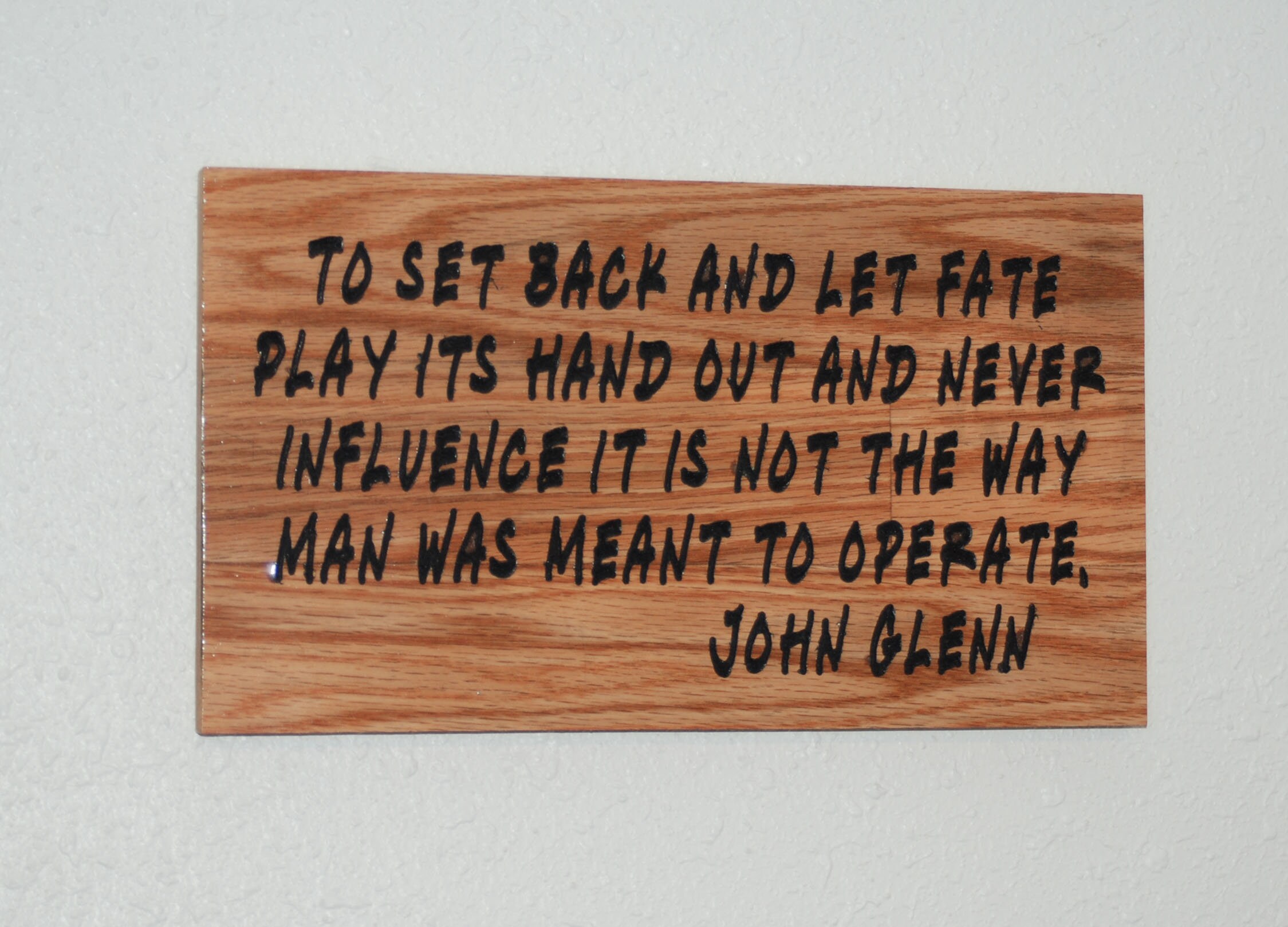 To Set Back and Let Fate Play Its Hand Out and Never Influence It is ...