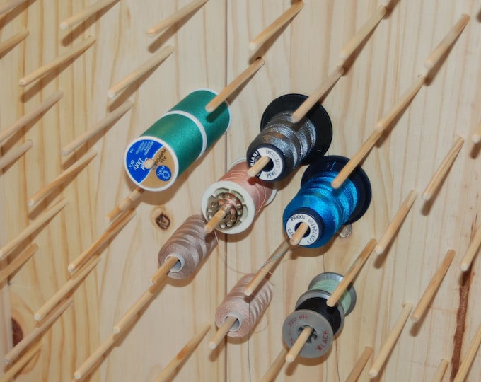 Thread Spool Rack - Enclosed Cabinet With 136 Long Pegs - Sewing ...