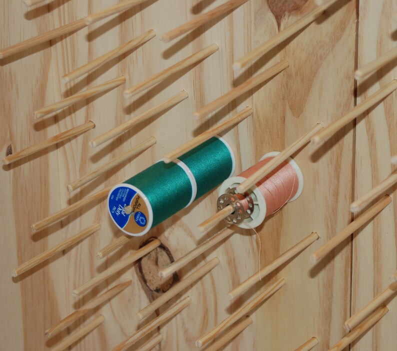 Thread Spool Rack 24013 Enclosed Cabinet With 128 Long Pegs Sewing ...