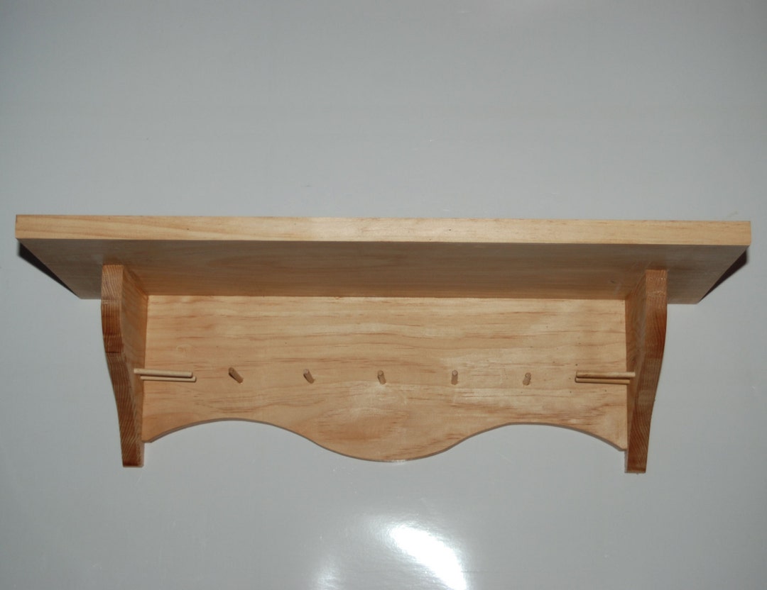 Quilting Ruler Guide Rack on Shelf With Pegs - 22" X 9" - Made to Order ...