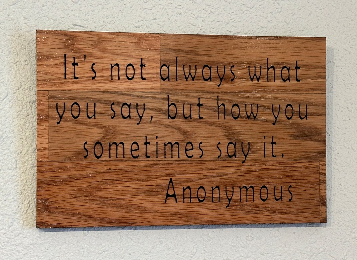 It's Not Always What You Say, but How You Sometimes Say It. Anonymous ...