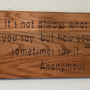It's Not Always What You Say, but How You Sometimes Say It. Anonymous ...