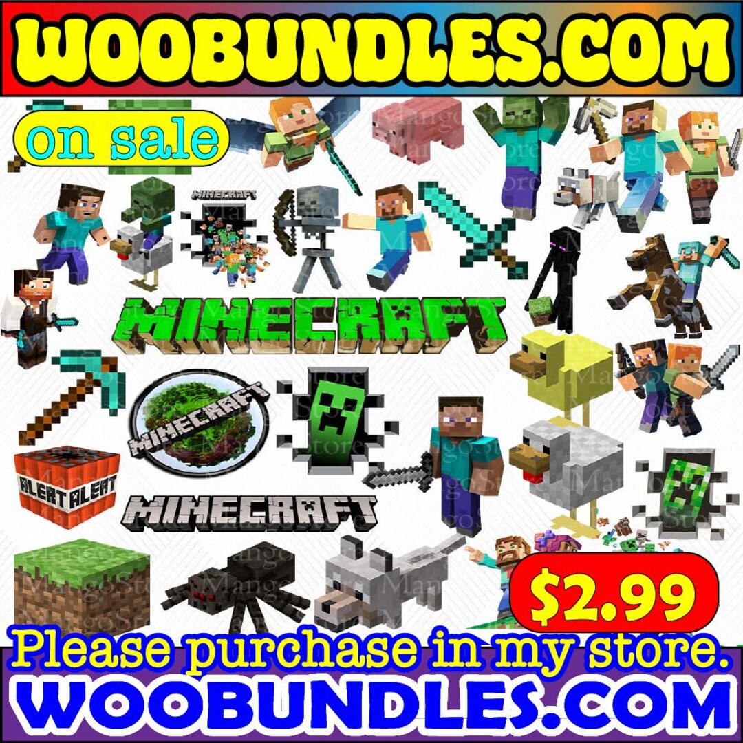 Minecraft Bundle PNG, Minecraft PNG, Gaming Png Bundle, Mine PNG Bundle ...