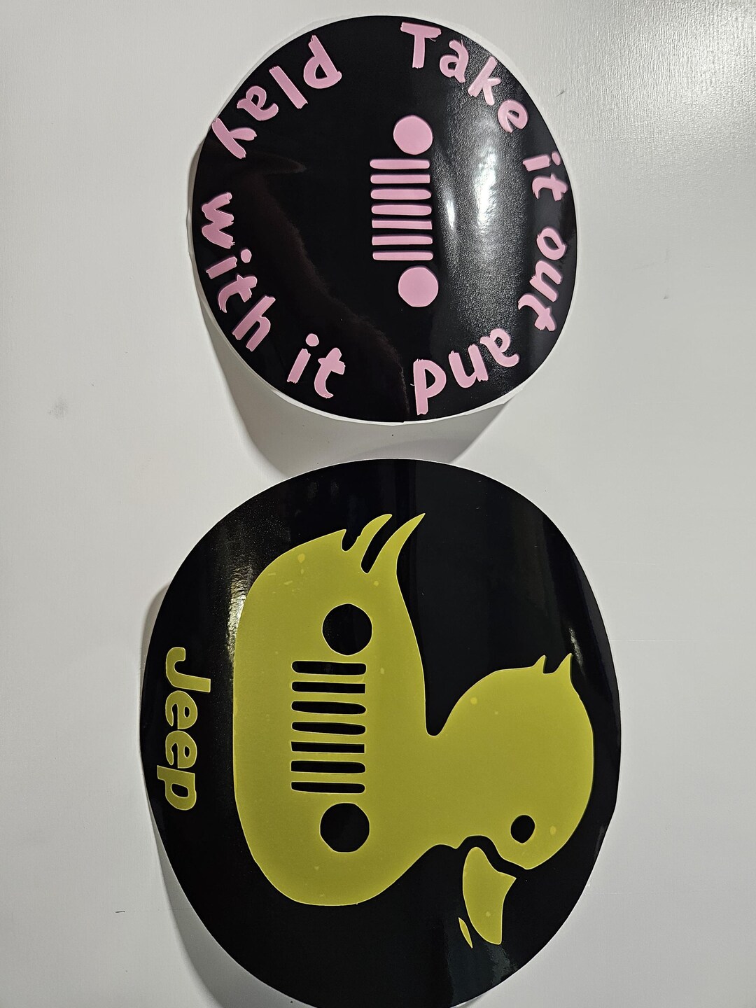 Round Jeep Themed Vinyl Decals - Etsy