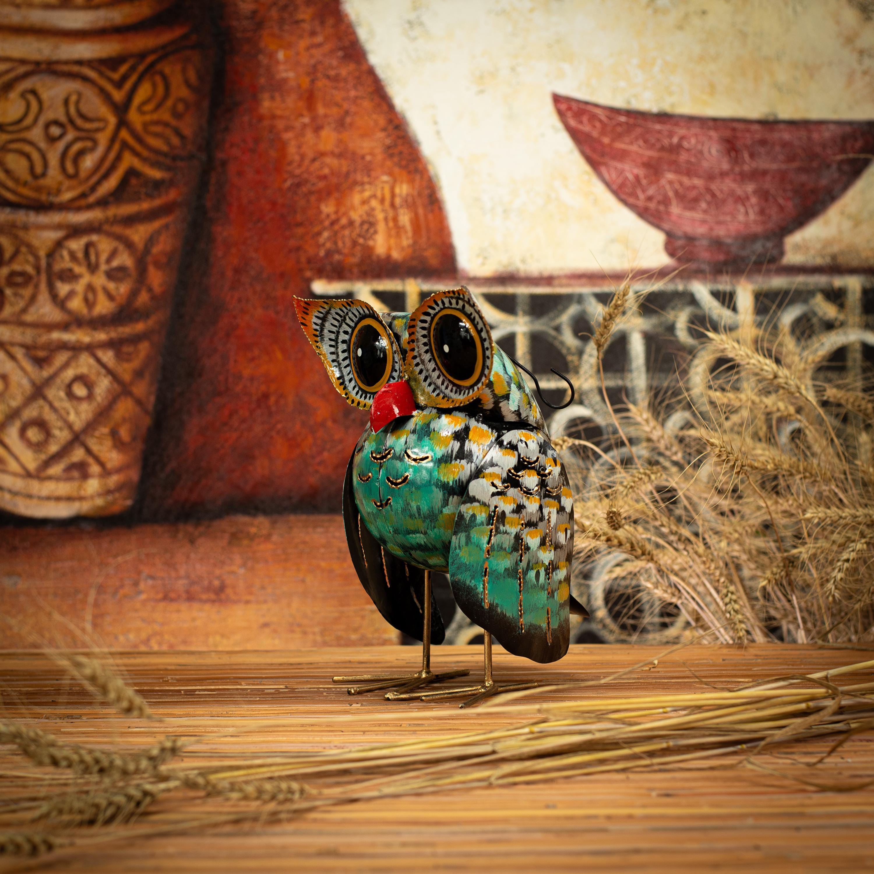 Hand-painted Metal Hanging Owl Lantern - Etsy