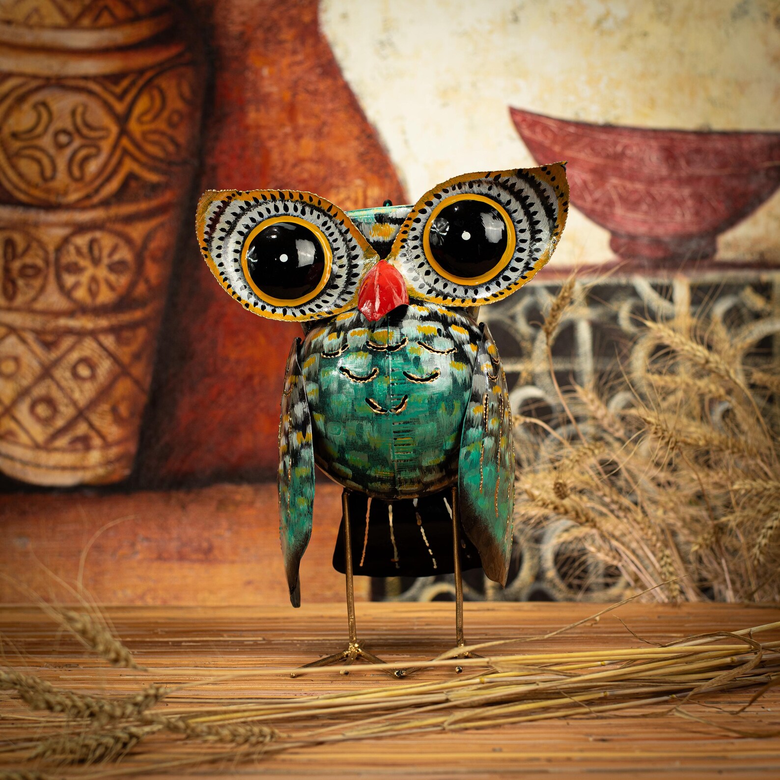 Hand-painted Metal Hanging Owl Lantern - Etsy