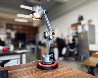 Engine Piston Desk Lamp: 3D Printed Industrial Automotive Decor - Etsy