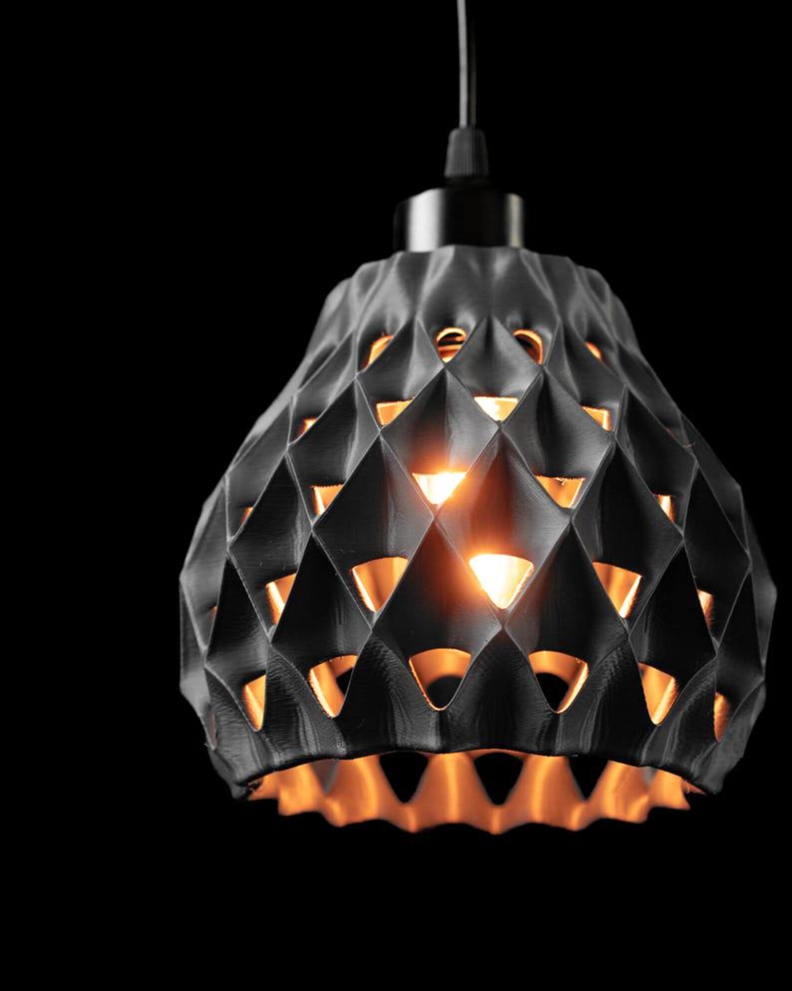 Diamond Lattice Cone Pendant Lamp: Modern Geometric Lighting - Etsy