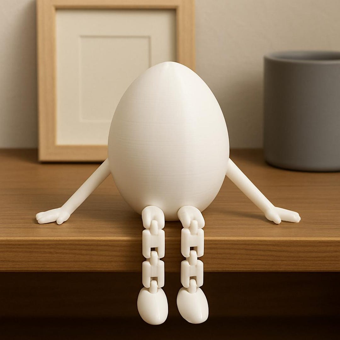 Sitting Egg Desk Ornament – PLA Novelty Decor - Etsy