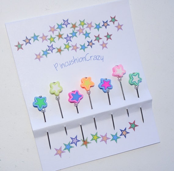 Cute Star Pins for Cross Stitch 1 1/2 Long Quilting or - Etsy