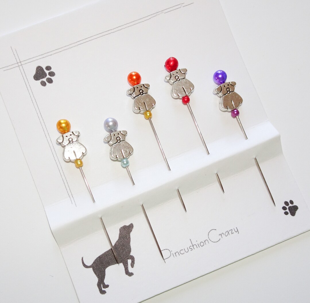 Decorative Dog Pins: Beaded Sewing Accessory, Gift for Quilter - Etsy