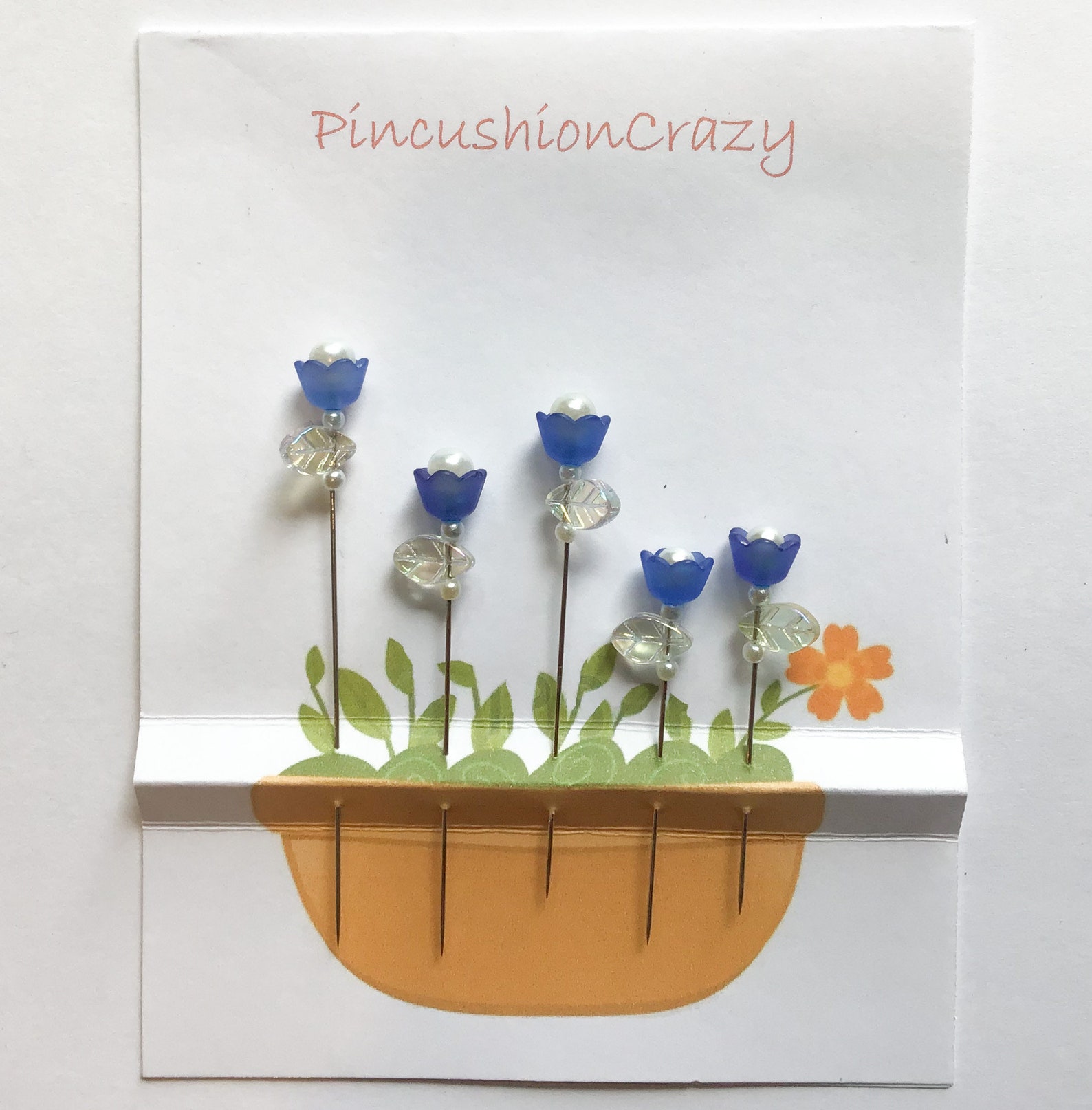 Blue Tulip Pins Gift for Quilter Flower Power Decorative - Etsy